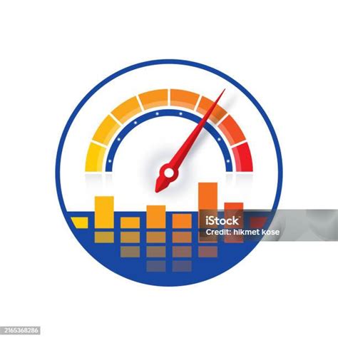 Yellowred Speedometer Bar Chart And Speedometer In A Circle Semicircle