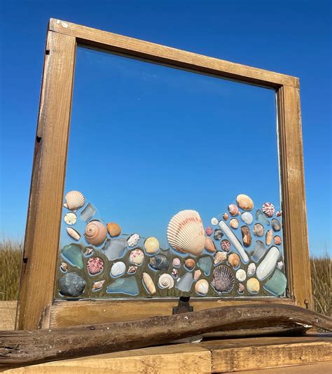 Beach Wall Art Sea Glass Wall Art Beach Window Art Coastal Etsy