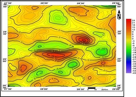 Residual Map Of The Fifth Order Polynomial Trend Surface Fitted To The