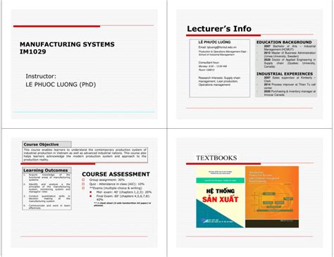 Manufacturing Systems Course Material