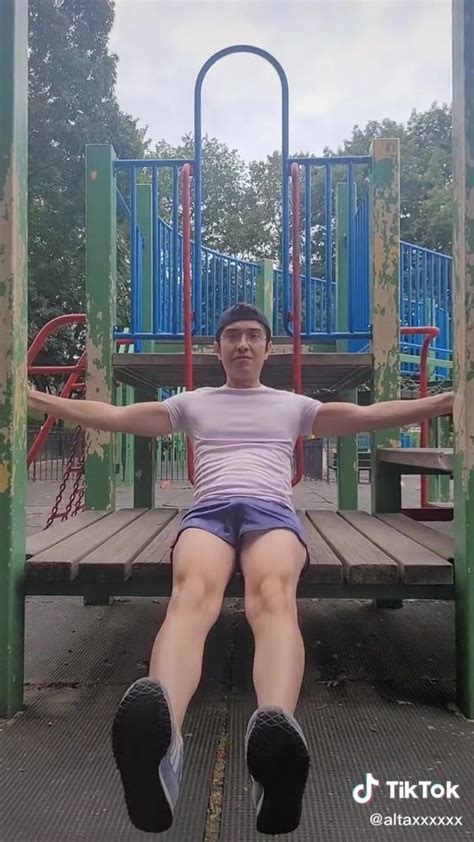 Freeballing In Thin Shorts In Public