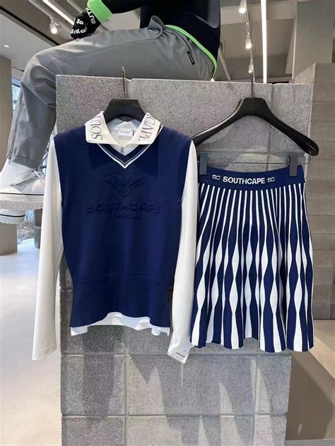 여성용 니트 짧은 스커트 한국 버전 골프 의류 하프 스커트 니트 펜던트 느낌 마이크로 탄성 스포츠 플리츠 스커트 Aliexpress