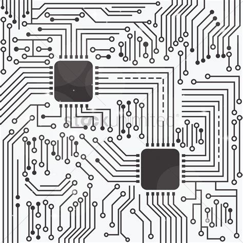 Simple Circuit Board Pattern