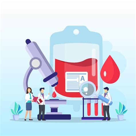 Medisch Bloedonderzoek Plat Concept Chemisch Laboratoriumanalyse