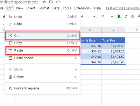 How To Move A Table In Excel Google Sheets Automate Excel