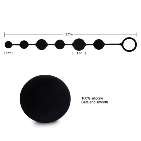 All Silicone Separate 6 Beads Anus Plug Anal Beaded Masturbator Sex Toy