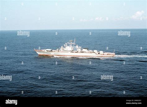 A Port Beam View Of The Soviet Krivak Ii Class Guided Missile Frigate