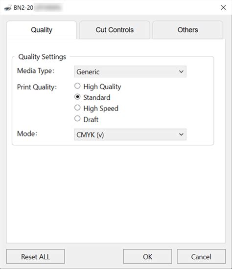 Print Parameters