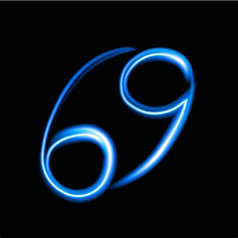 80 Light Symbol Of Crab To Cancer Of Zodiac And Horoscope Stock