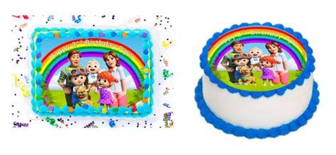 Cocomelon Pre Cut Edible Icing Logo Birthday Cake Topper Decorations