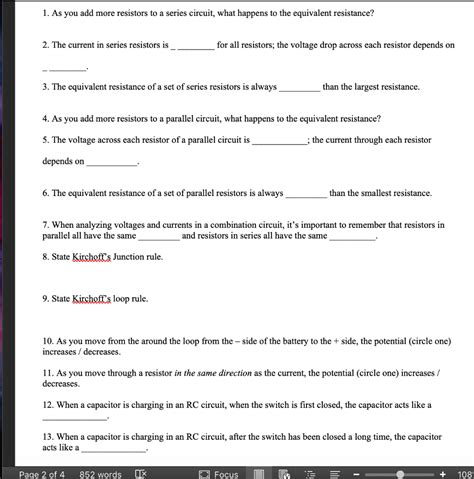 Solved 1 As You Add More Resistors To A Series Circuit Chegg Com