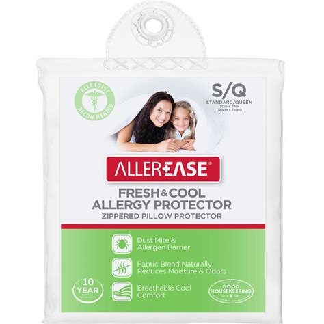 Allerease Fresh And Cool Allergy Protection Zippered Pillow Protector