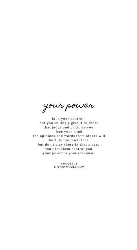 Your Power Is Your Response💖 Self Healing Quotes Wise Words Quotes