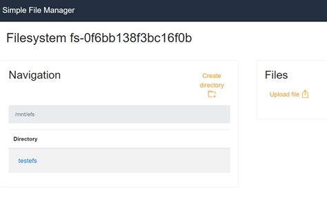 如何在中国区使用 Simple File Manager 便捷管理 Amazon Elastic File System 亚马逊aws官方博客