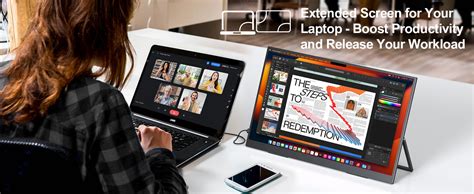 UPERFECT Portable Monitor 18 5 Inch 100HZ 100 SRGB 1080P With VESA
