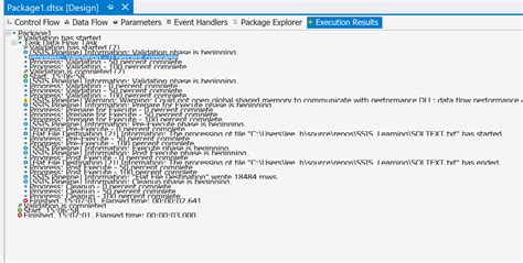 Ssdt Ssis Execution Results Window Display Corrupt Stack Overflow
