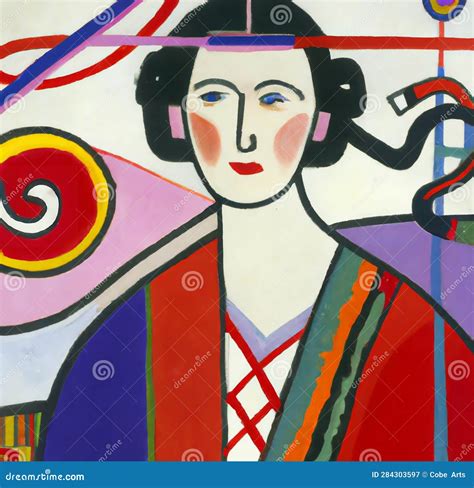 Digital Cubism Array Of Human Faces Pieced Together Each Face Encoded