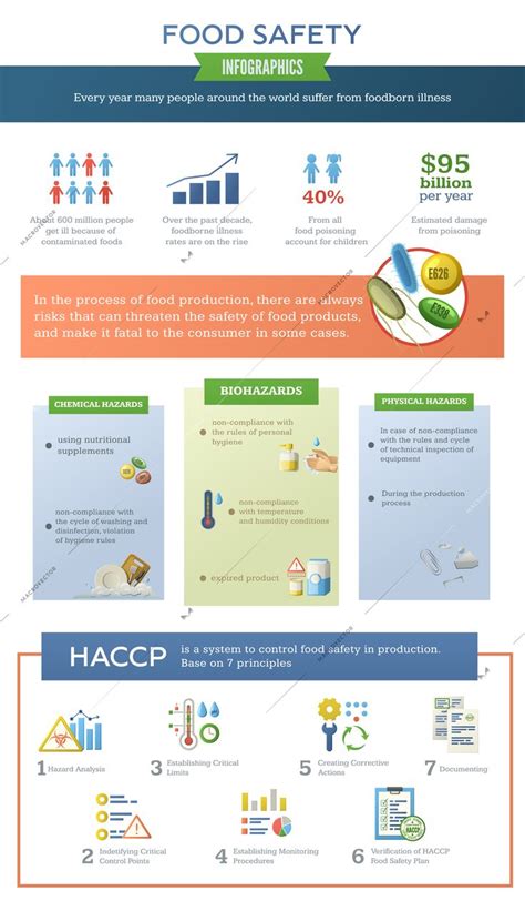 HACCP Food Safety Infographics With Bar Chart Icons Statistics Hazard