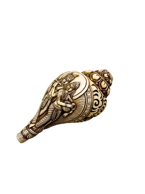 Conch Shell With Radha And Krishna Hand Carved Price Us 90 Conch