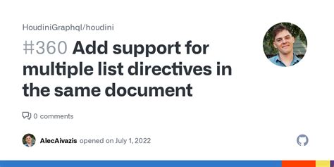 Add Support For Multiple List Directives In The Same Document Issue