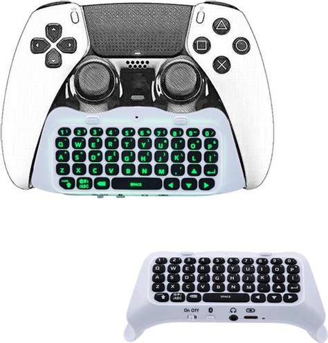 Equivera Geschikt voor PS5 Toetsenbord - Groen LED - Wit - Gaming ...