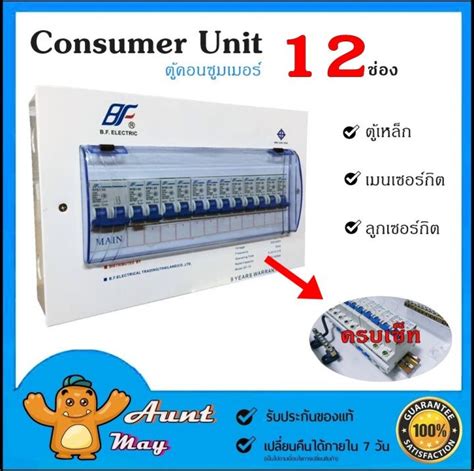 ตู้คอนซูมเมอร์ ยูนิต Df 12 ตู้เหล็ก เมน 1 ตัว ลูกย่อย 12 ตัว Consumer Unit ตู้โหลด ประกอบพร้อม