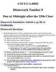 CS2 HW9 Pdf CSCI UA 0002 Homework Number 9 Due At Midnight After The