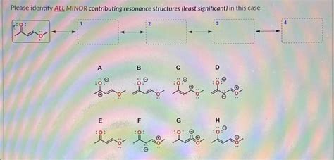 Solved D Please Identify The MAJOR Contributing Resonance Chegg