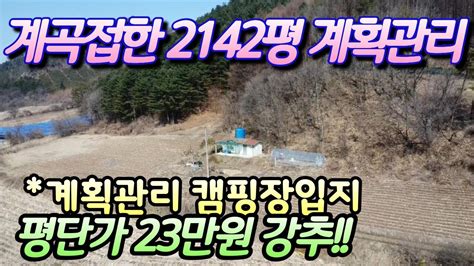 양평토지매매★no22608 홍천토지홍천땅캠핑장토지계획관리토지펜션부지홍천급매 평단가 23만원 계곡접한 저렴한 토지