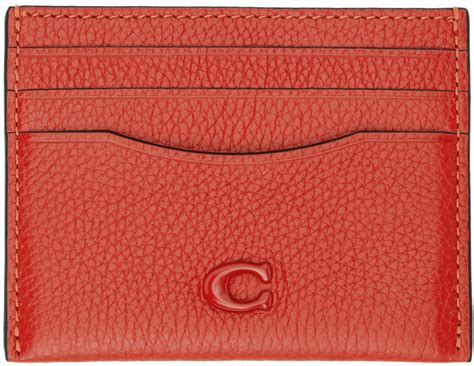 Coach 1941 Red Leather Card Holder Coach 1941