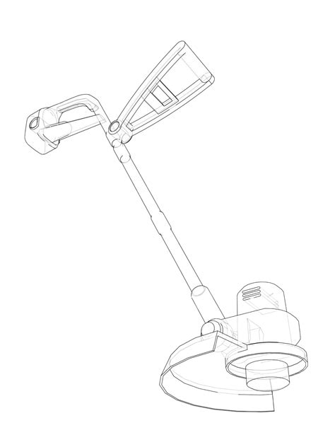 Outline Trimmer Grass Cutter Vector Line Gardener Vector Vector Line