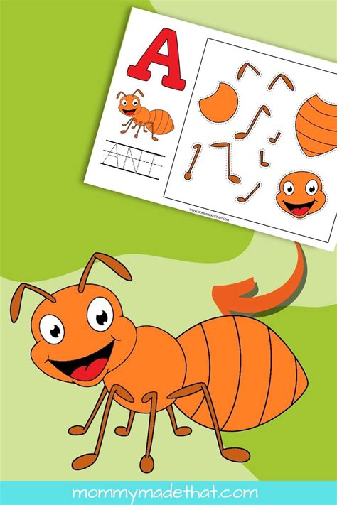 Letter A Is For Ant Craft Cute Free Printable Letter A Craft
