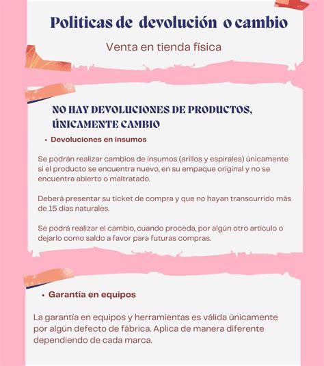 Políticas De Devolución O Cambios Happy Hobby Scrap