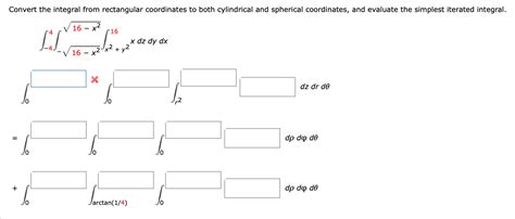 Solved Convert The Integral From Rectangular Coordinates To