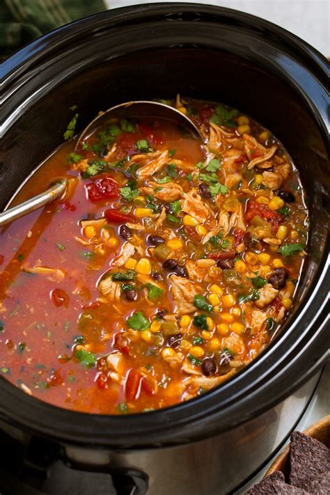 Slow Cooker Chicken Tortilla Soup Cooking Classy
