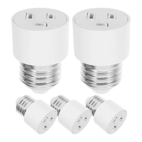 Light Socket Plug 5pcs Light Socket To Plug Adapter 3 Prong E27 Bulb Outlet Socket Adapters