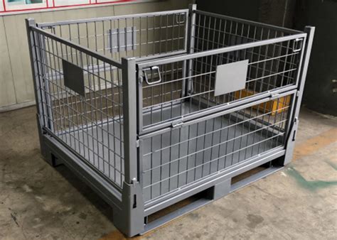Steel Collapsible Pallet Cage With Padlock Locking System 50kg