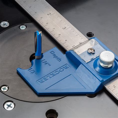 Rockler 12” Router Bit Centerdepth Gauge Tool Steel Gauge Woodworking Measuring