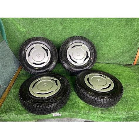 Jj1jj2 N Van 純正 12インチ 鉄ホイール スチールホイール スタッドレスタイヤ付 4本 中古品 3002332 230614