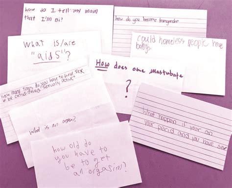 Sex Ed Question Box More Than Sex Ed Is A Los Angeles Based Project Of Community Partners