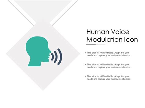 Human Voice Modulation Icon Powerpoint Slide Template Presentation Templates Ppt Layout