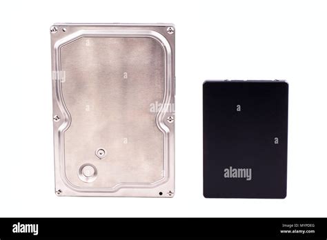 Hard Disk Drive Hdd And Solid State Drive Ssd On A White Background