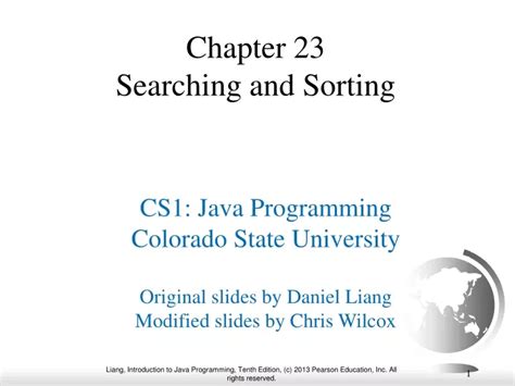 PPT - Chapter 23 Searching and Sorting PowerPoint Presentation, free ...