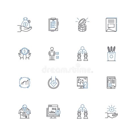 Appraise Line Icons Collection Evaluate Estimate Assess Rate