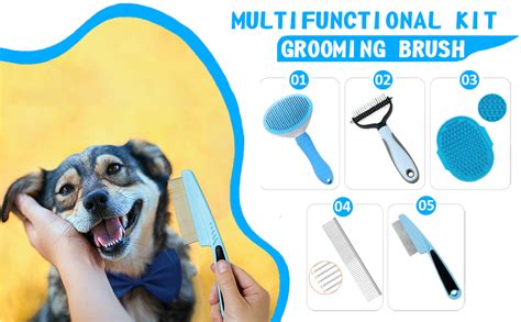 Dog Grooming Brush Shedding Kit Dog Brush For Long Haired Dogs Short