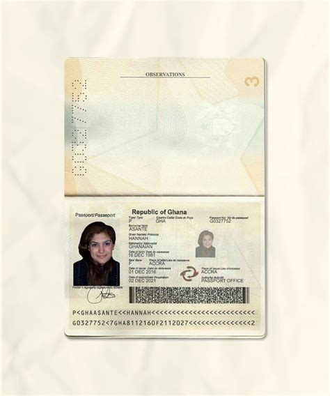 Ghana Passport Fake Template Download Fake Fakesample