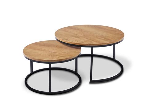 Lot De Tables Basses Gigognes Rondes Design GEORGIA