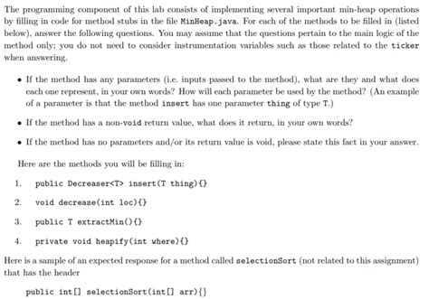 Solved The Programming Component Of This Lab Consists Of Chegg