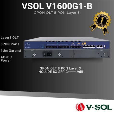 Jual Olt Vsol V1600g1 B 8 Port Gpon Olt Include Sfp 9dbm 8pcs Shopee