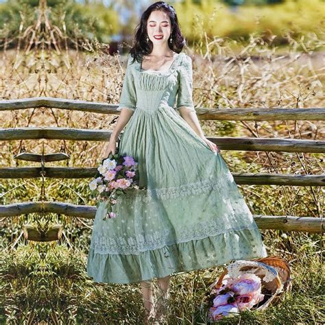 Lace Cotton Cottagecore Dress Cottagecore Dress